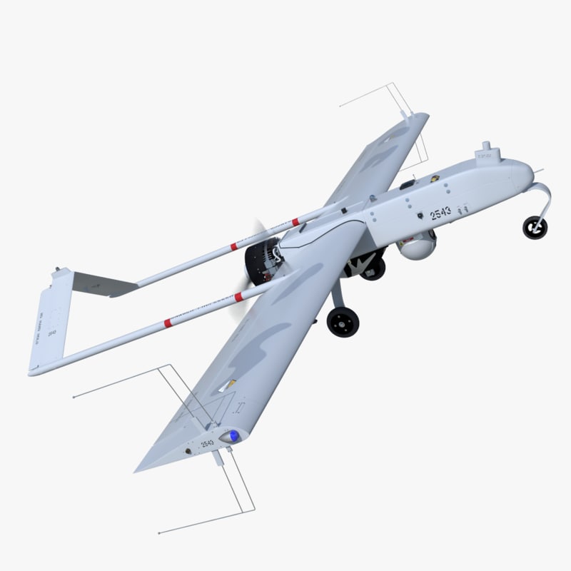 rq-7 shadow 200 unmanned 3d model