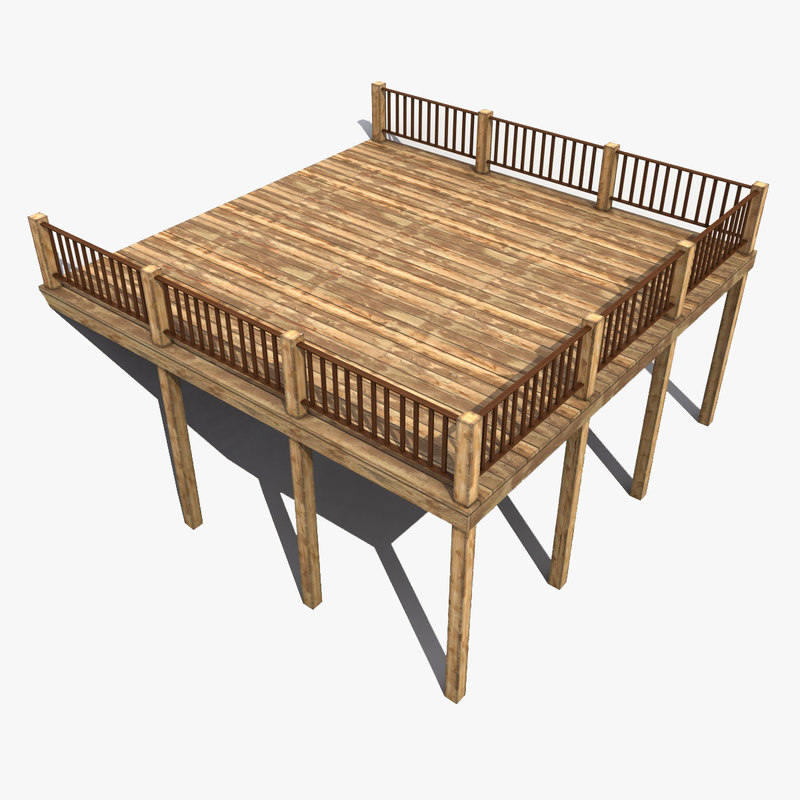terrace modeled 3d model