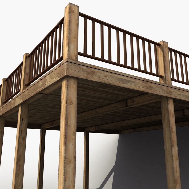 terrace modeled 3d model