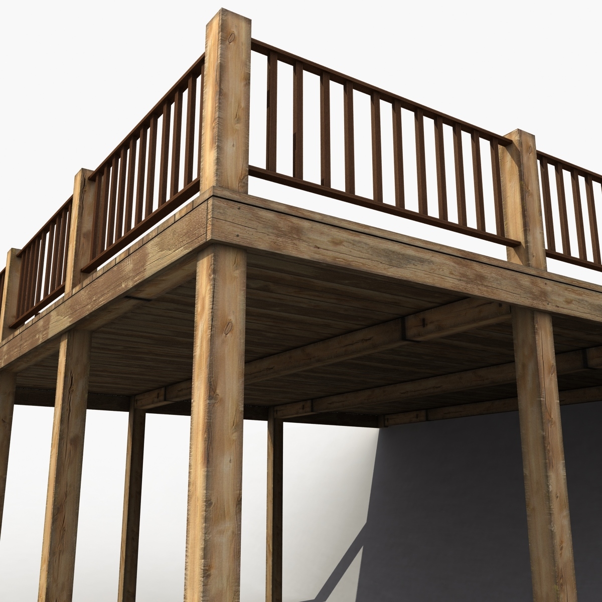 terrace modeled 3d model