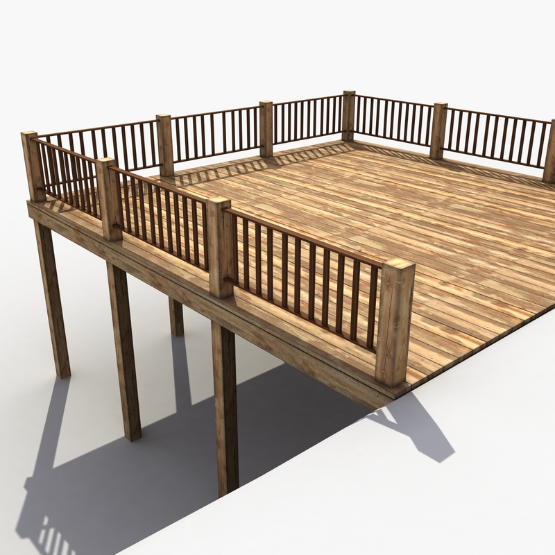 terrace modeled 3d model