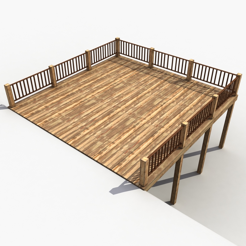 terrace modeled 3d model