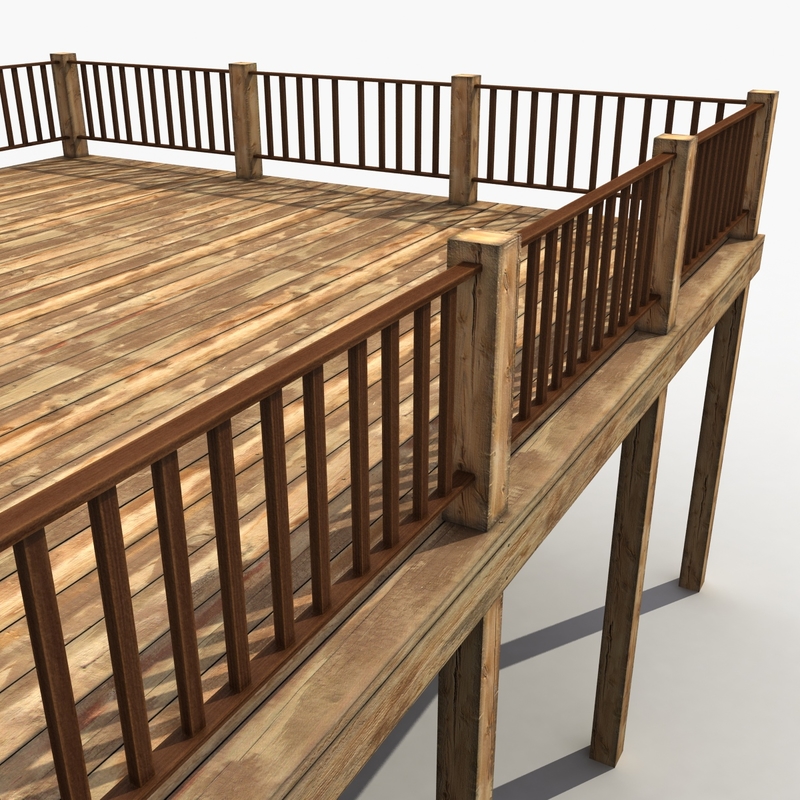 terrace modeled 3d model