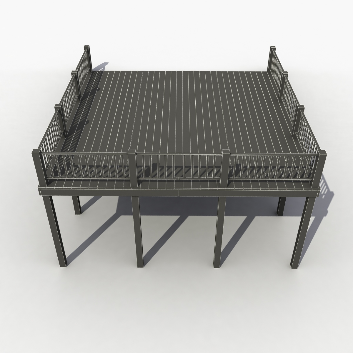terrace modeled 3d model