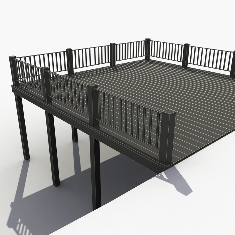 terrace modeled 3d model