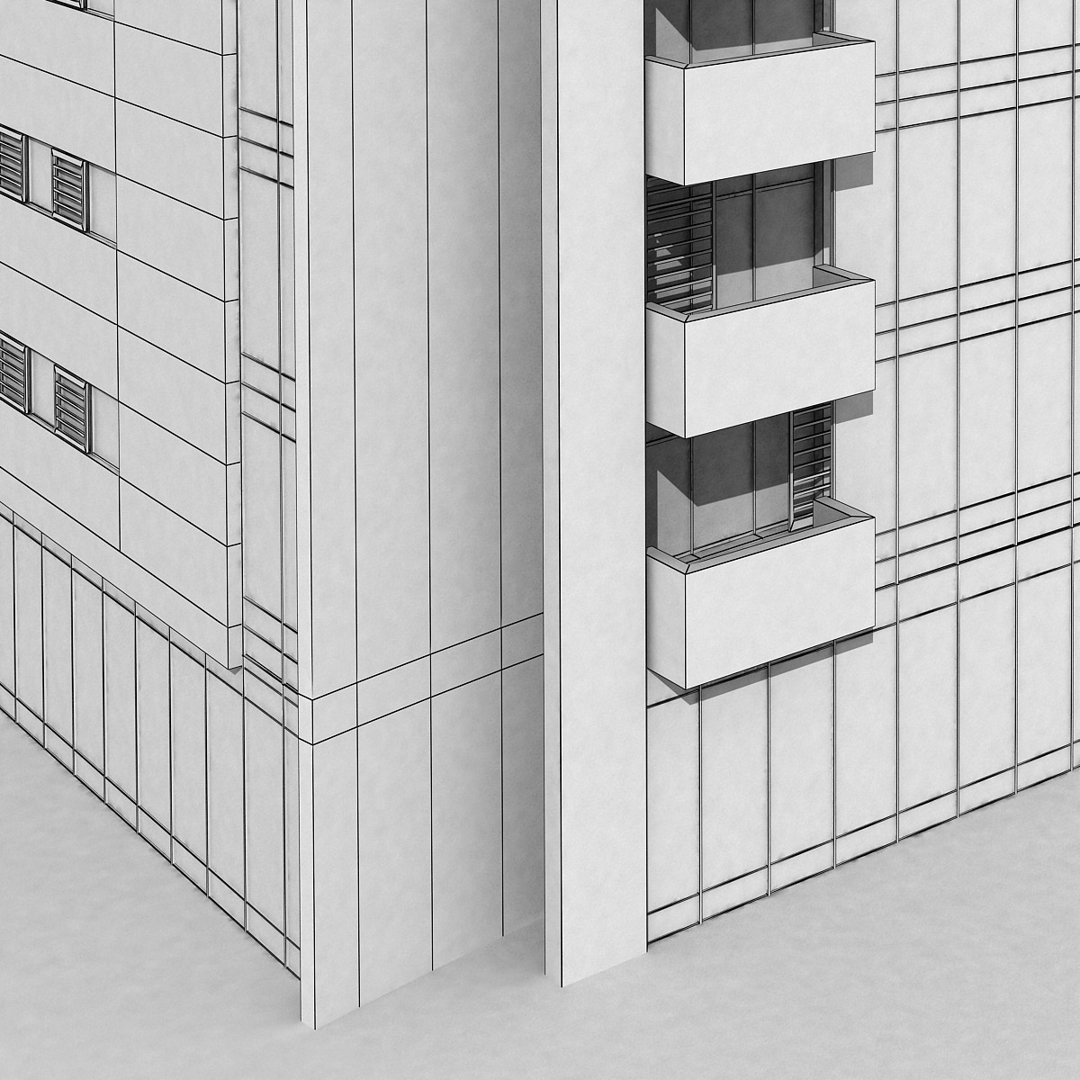 3d model modern building
