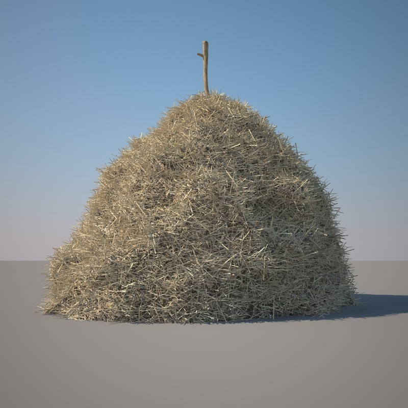3d model hay stack
