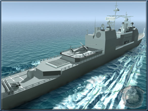 navy ticonderoga cruiser 3d model