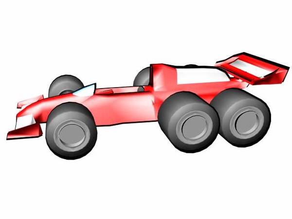 free racing car 3d model