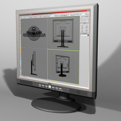 3d monitor model