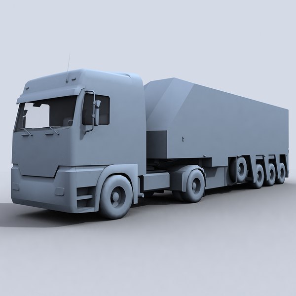 float glass transport truck 3d model