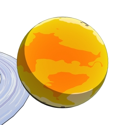 free star 2d shade 3d model