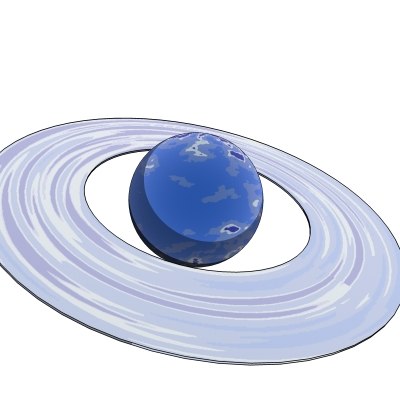 free star 2d shade 3d model