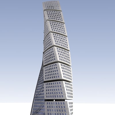 3ds max turning torso skyscraper