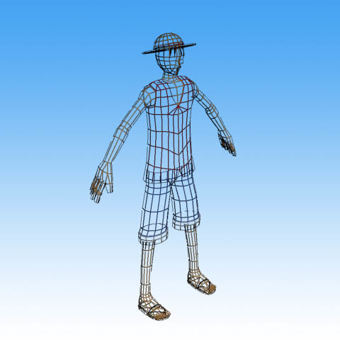 3d luffy onepiece toon