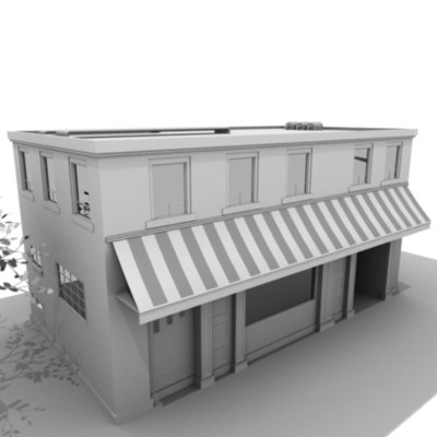 3ds max shop building