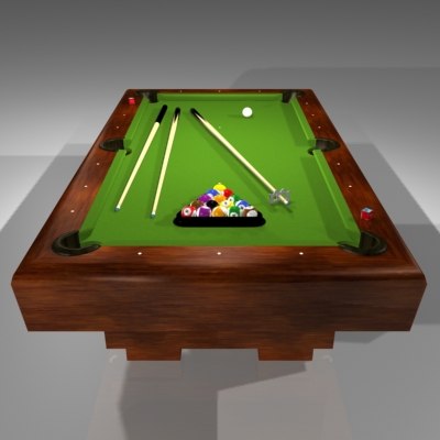 8-ball billiards table 3d max