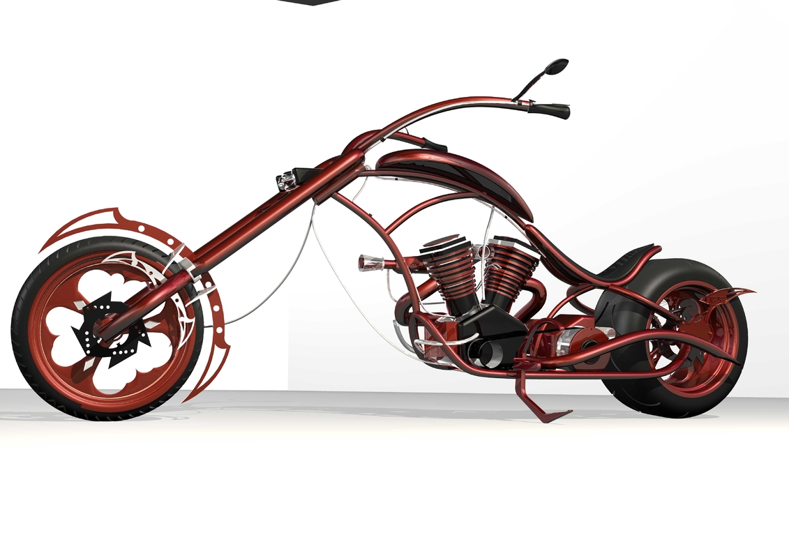 chopper motorbike 3ds