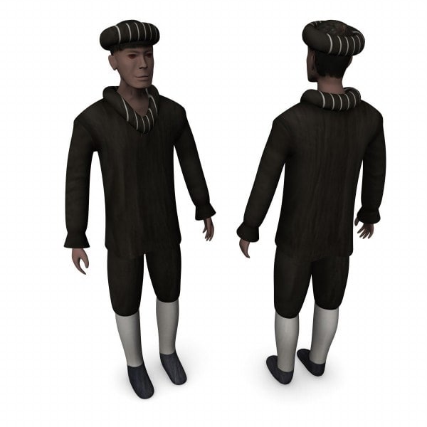 3d model medieval character human