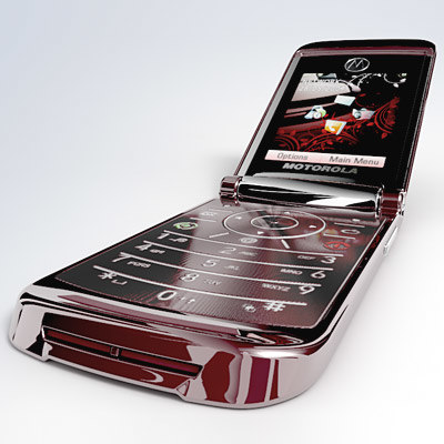 motorola razr2 v9 mobile phone 3d model