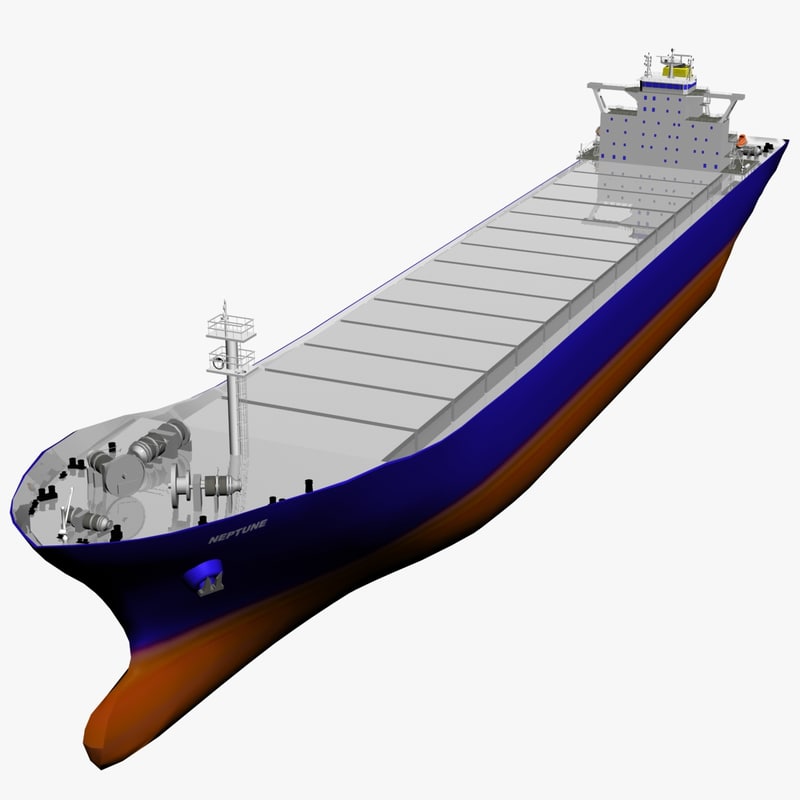 bulk carrier ship 3d model
