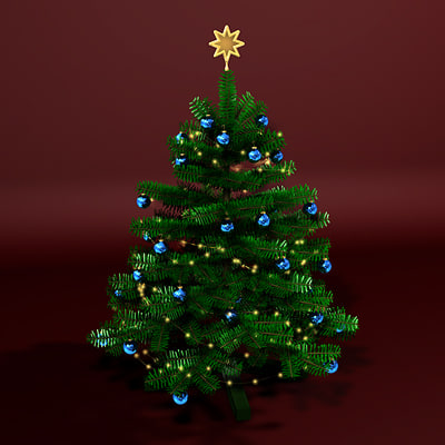 3d model of christmas tree