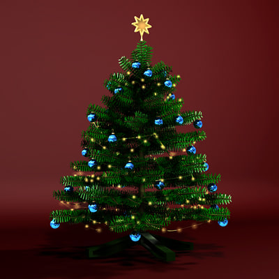 3d model of christmas tree