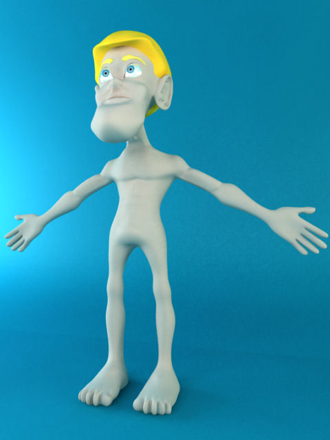 3d model bob cartoon male character