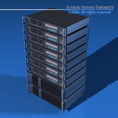 3d server rack model