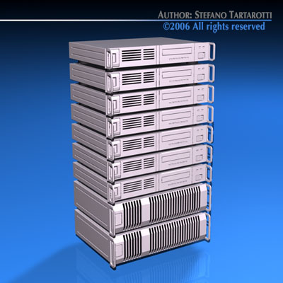 3d server rack model