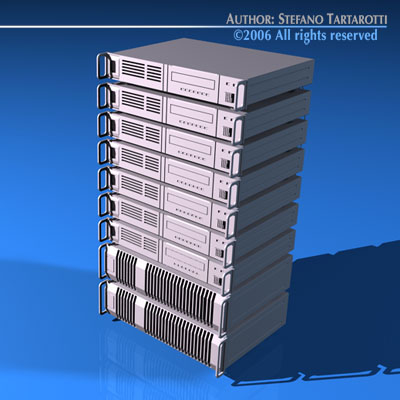 3d server rack model