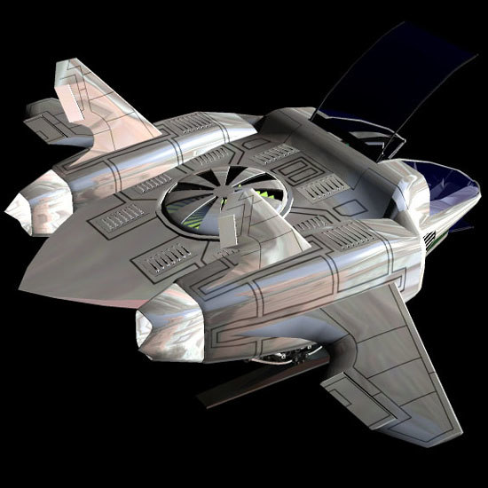 futuristic vtol spacecraft pzvtol 3d model