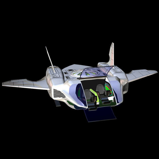 futuristic vtol spacecraft pzvtol 3d model