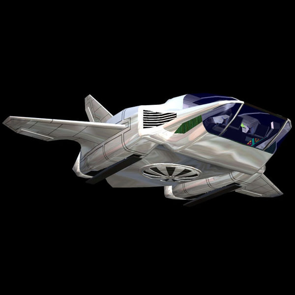 futuristic vtol spacecraft pzvtol 3d model