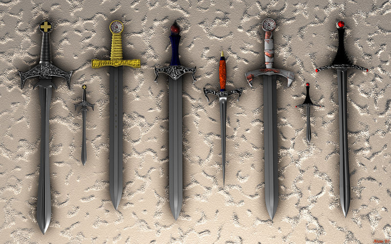 Conjunto de espada Modelo 3D - TurboSquid 377787
