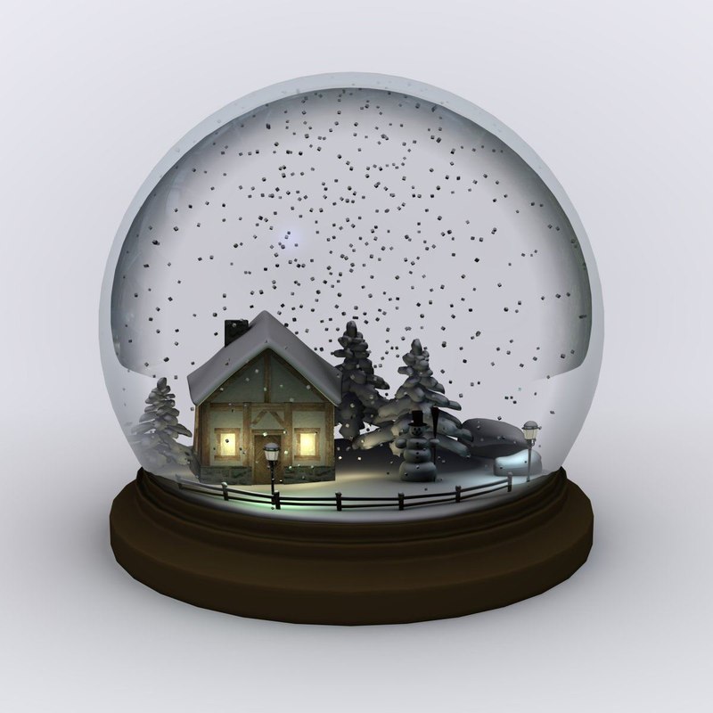 snow globe snowglobe 3d 3ds