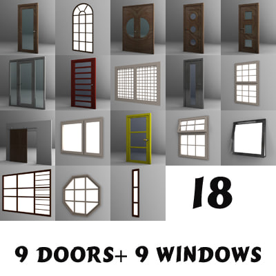 3d model windows doors