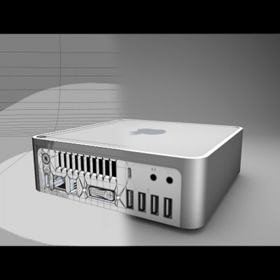 apple mac mini 3d dxf