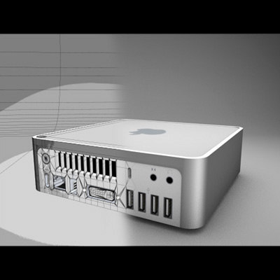 apple mac mini 3d dxf