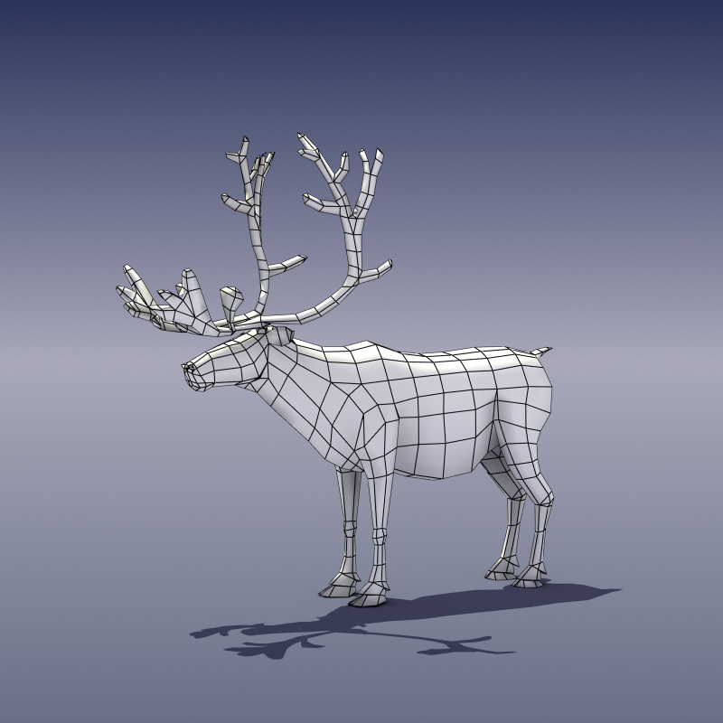 3d model reindeer real time