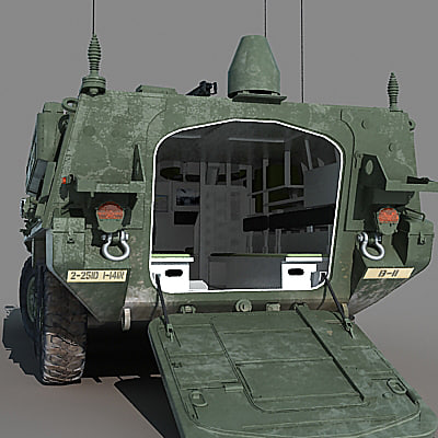 army m1130 command vehicle 3d model