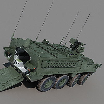 army m1130 command vehicle 3d model