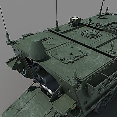army m1130 command vehicle 3d model