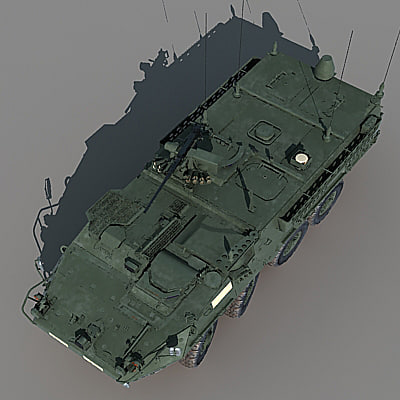 army m1130 command vehicle 3d model