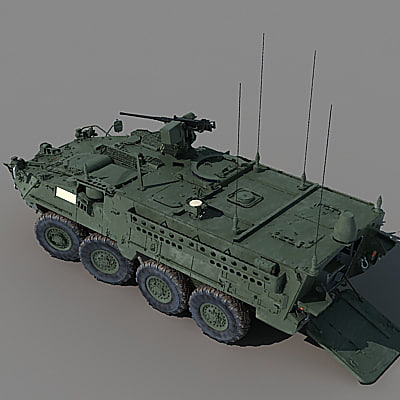 army m1130 command vehicle 3d model