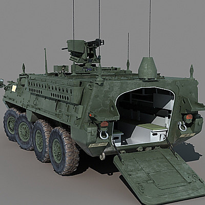 army m1130 command vehicle 3d model