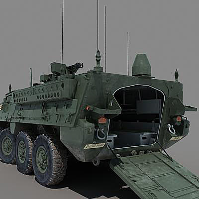 army m1130 command vehicle 3d model