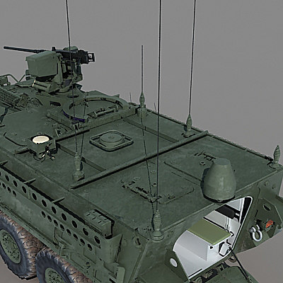 army m1130 command vehicle 3d model