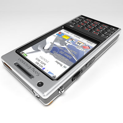 sony ericsson p1i mobile phone 3d model