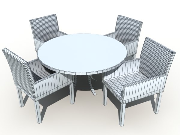 3d table chair